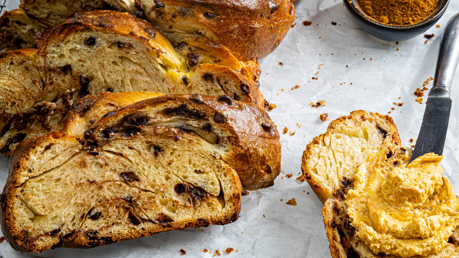 Chocolate Chip Challah Bread with Pumpkin-Maple Butter | Recipe | Roche ...