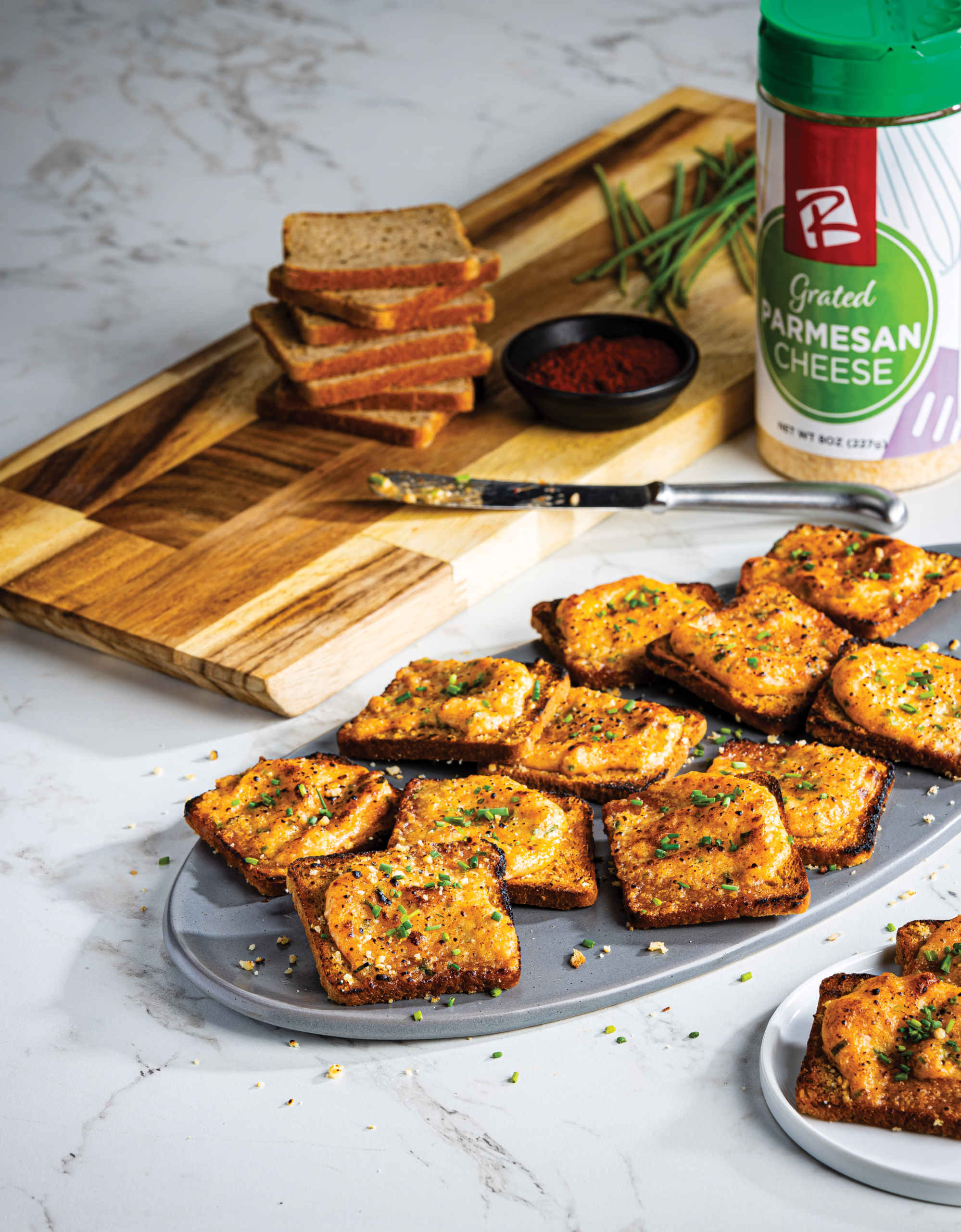 Parmesan-Chive Toasts - Roche Bros